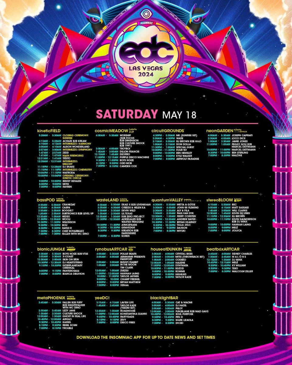 Here Are the EDC Las Vegas 2024 Set Times - EDM.com - The Latest ... Here Are the EDC Las Vegas 2024 Set Times - EDM.com - The Latest ...